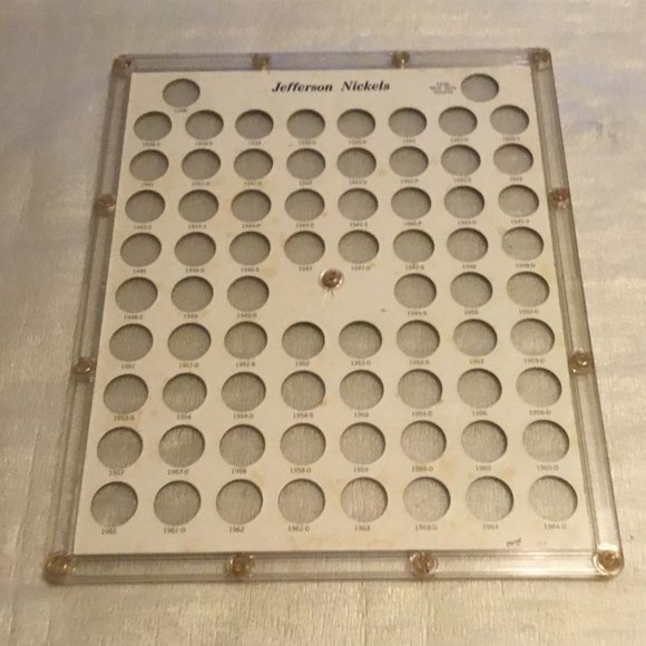 Jefferson Nickels display | Accents | Vintage 938 To 1964d Jefferson ...